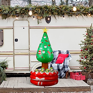 Inflatable Christmas Tree Coolers Drink Beverage Inflatable Cooler Christmas Decorations Party Supplies for Home Office Holiday Winter Party Decorations, Multicolored, 50 x 25 Inches