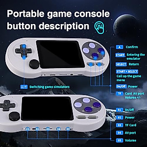 Retro Handheld Game Console, Game Console 11000 Games, SF2000 3.0" IPS Screen Wireless Stick Game Station 16G TF Card, Support TV & Multi-Language