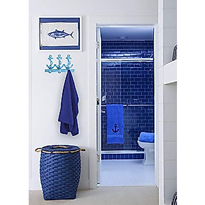 Basic Fundamentals Cast Iron Nautical Anchors Wall Rack with 3 Hooks