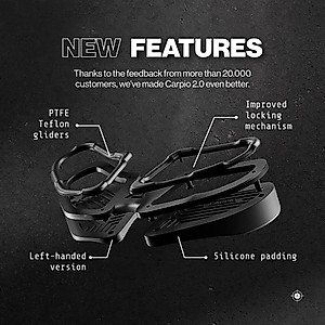 DELTAHUB Carpio 2.0 - Right-Handed Truly Ergonomic Wrist Rest for Mouse, Carpal Tunnel Support, Pain Relief, Anti-Fatigue, Easy Glide, Sleek, Office, Computer, Laptop, Gaming - Large, Black