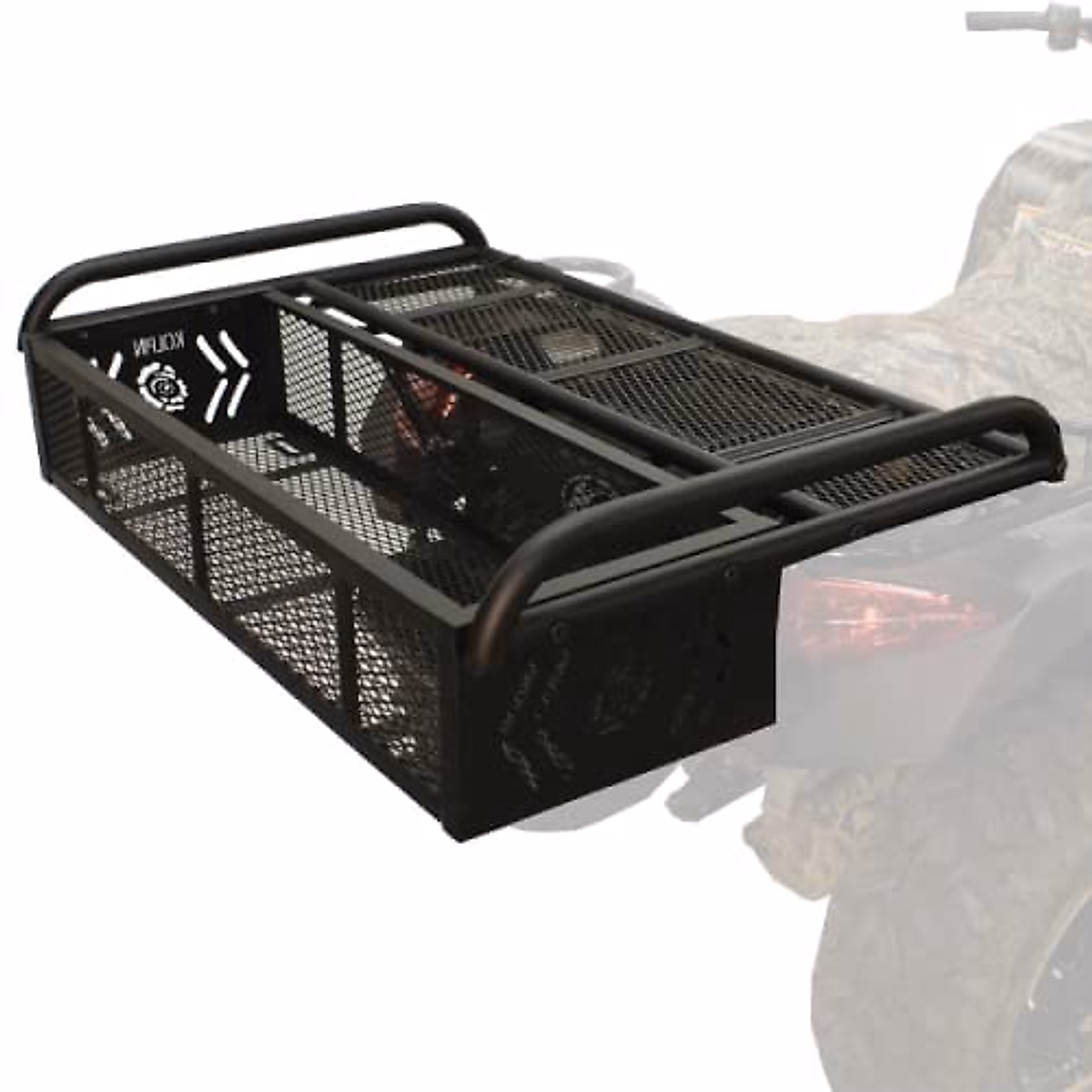 Kolpin 53350 ATV Rear Drop Rack Basket Convertible 3-in-1, Black, 43" l x 31" w x 10" h
