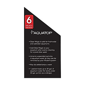 Aquatop Clear Magic Water Polisher, 6 Pack – For Saltwater & Freshwater Tanks, Aquarium Cleaner, Water Clarifier for Fish Tank, Keeps Water Crystal-Clear, Fish Tank Cleaning Tools