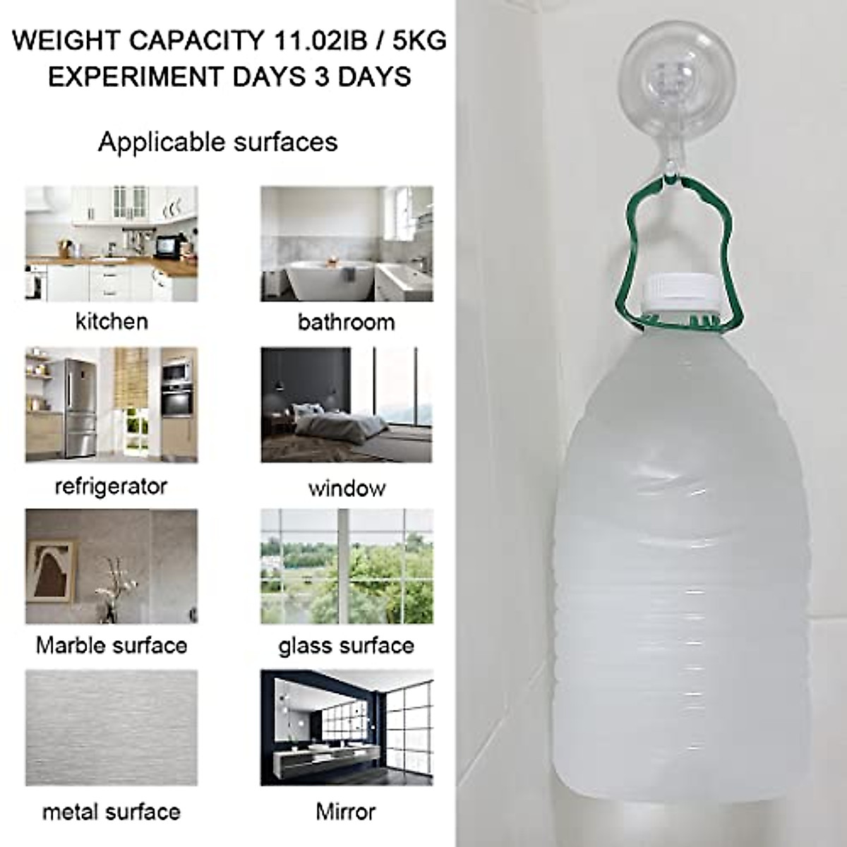 Starkitchen Suction Cup Hooks, 4Pack Punch-Avoided Suction Cup Hooks for Shower, Bathroom, Kitchen, Glass Door, Mirror,Waterproof Moisture-Proof & Powerful