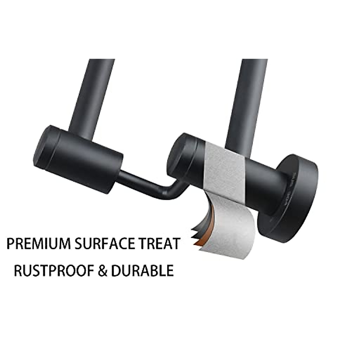 TocTen Double Bath Towel Bar - Thicken SUS304 Stainless Steel Towel Rack for Bathroom, Bathroom Accessories Double Towel Rod Heavy Duty Wall Mounted Towel Holder (Black, 30IN)