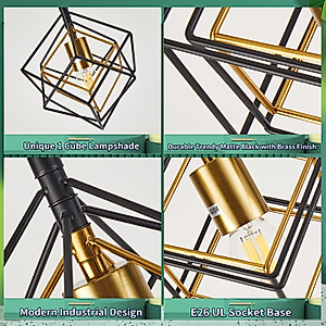 BEHIYA Dimmable Farmhouse Floor Lamp for Living Room, 1 Light Rustic Standing Tall Lamp, Modern Bright Floor Lamp, Industrial Standing Lamp for Bedroom, Tall Pole Lamps Office, LED Bulbs Included.