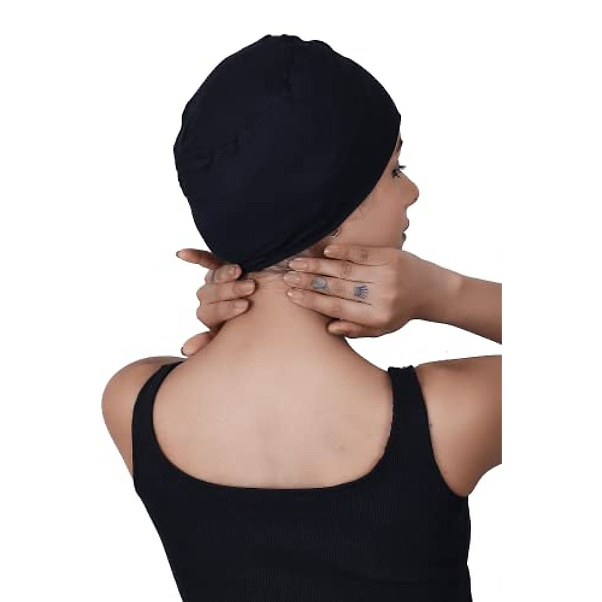 SAKUCHI Chemo Hats Solid Sleep Cap Bamboo Soft Cancer Headwear for Women