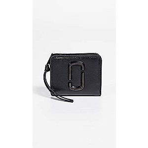 Marc Jacobs Women's The Snapshot DTM Mini Compact Wallet, Black, One Size