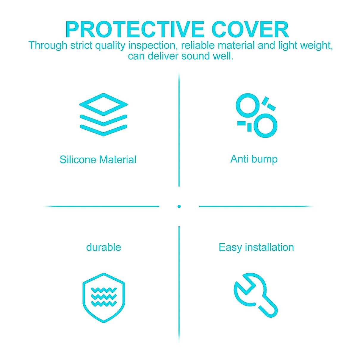 Baluue 10pcs Spare Parts Replacement Parts Silicone Cover for Accessories Kit Blue