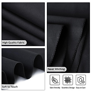 8 Pack Black Tablecloths 60 x 102 Inch Rectangular Table Cloths for Rectangle Tables 6ft, Wrinkle Resistant Black Table Cloth Washable Polyester Fabric Table Covers for Buffet Wedding Party Banquet