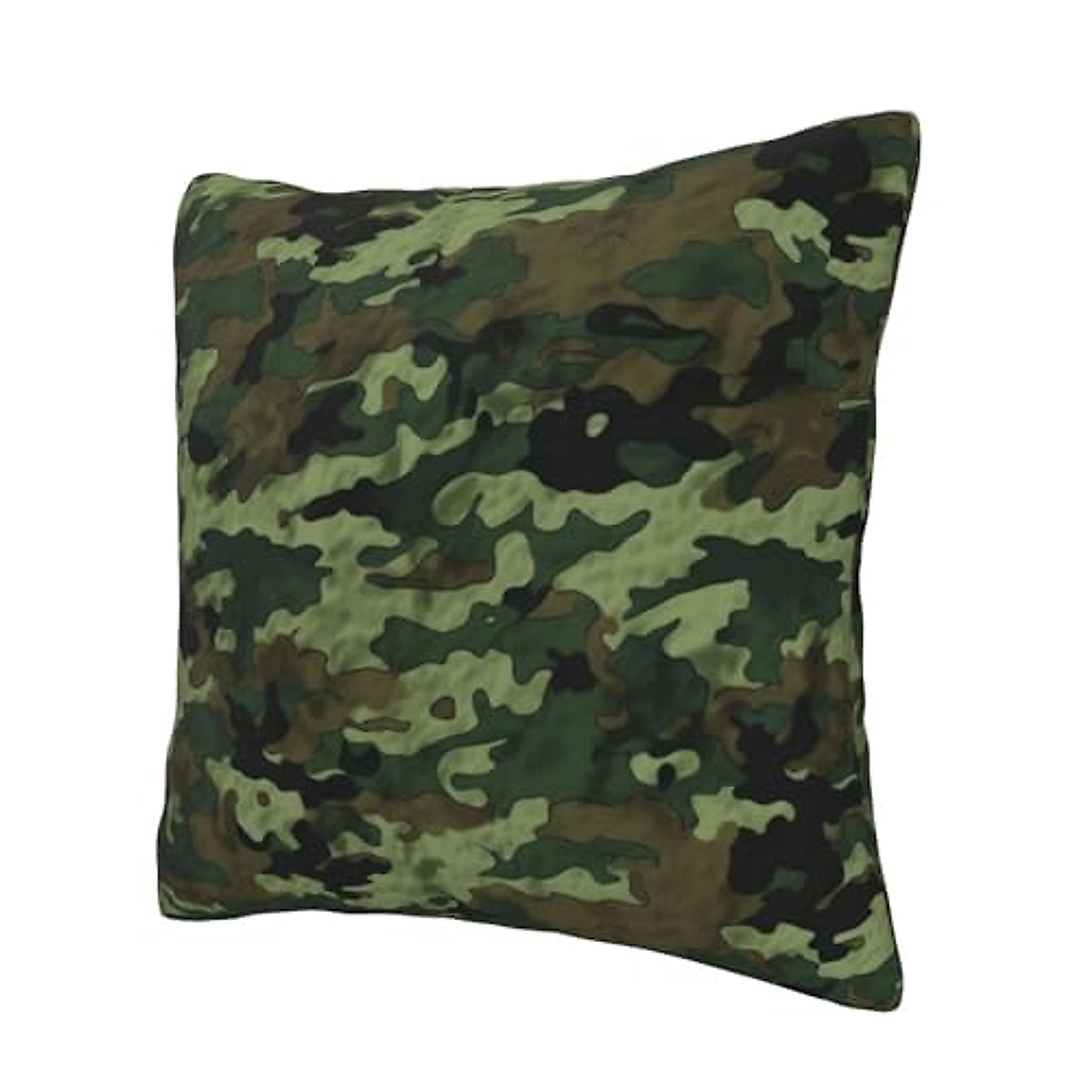 AdaNti Green Military Camo Print Throw Pillow Cover Square Soft Cushion Cover Throw Pillow Case for Home Decor Living Room Bed Couch Car 18"x18"