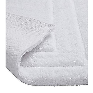 Cotton Bathroom Rugs Set, 2 pc (20"x30" and 17"x24") - Soft Plush 2800 GSM, Super Thick and Absorbent - Matches Our 804 GSM and 703 GSM Bathroom Towels Set (White)