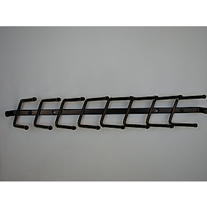 Wall Mount Stationary Tie Rack, Bronze 14"