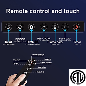Frhlozdx 42 Inch Electric Fireplace in-Wall Recessed and Wall Mounted Fireplace,Linear Fireplace with Multicolor