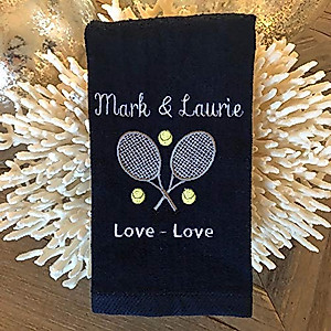 Custom Tennis Towel 11 x 18 inch Fingertip Size