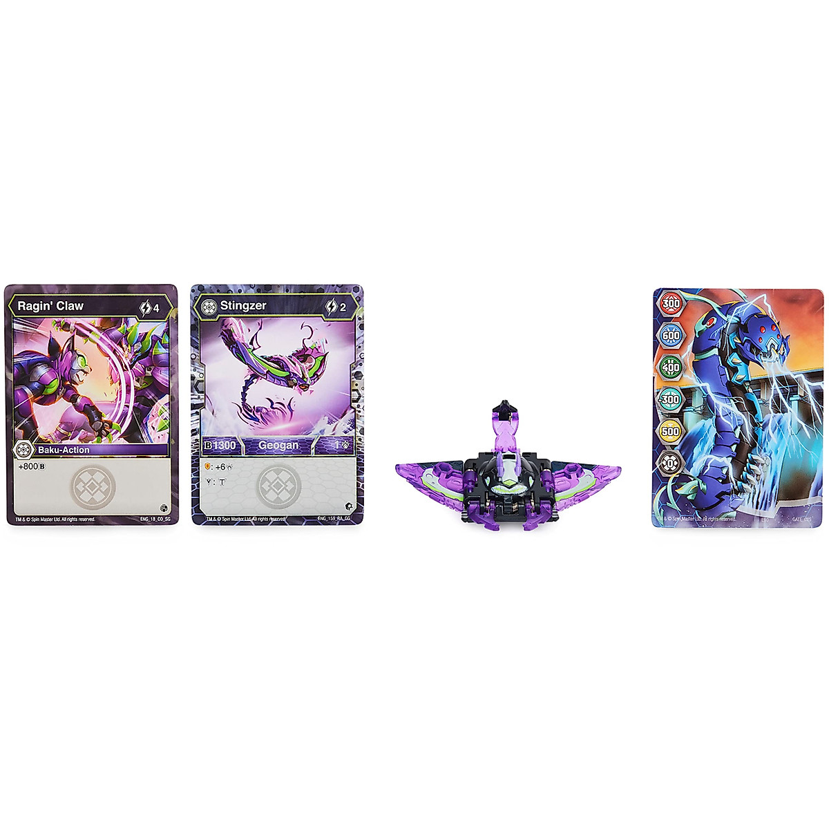 Bakugan Geogan, Stingzer, Geogan Rising Collectible Action Figure and Trading Cards