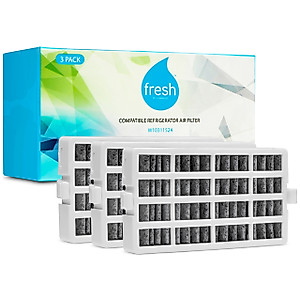 Fresh W10311524 Refrigerator Air Filter Replacement for Whirlpool, W10311524, AIR1, Maytag, Kitchenaid, and Jenn-Air, FreshFlow Air Filter (3 Pack) - Whirlpool Replacement Air Filter by Mist.