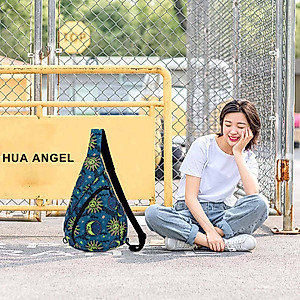 HUA ANGEL Crossbody Sling Bag for Men & Women Lightweight Waterproof Chest Shoulder Bag for Travel Hiking & Everyday Use