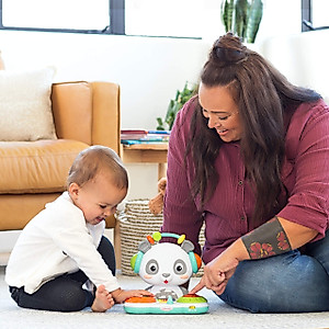 Infantino Spin & Slide DJ Panda - Musical Toy with Busy Beads, Light-up Turntable Drums, Funky Beats, switches, Silly Songs and 2 Volume Settings, for Babies and Toddlers