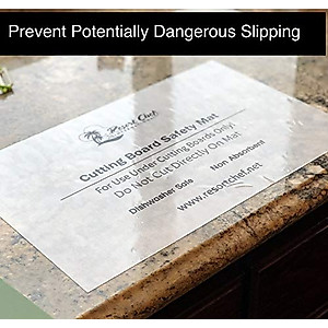 Resort Chef International Non-Slip Safety Mat for Under Kitchen Cutting Boards - Hygienic Non-Absorbent and Dishwasher Safe