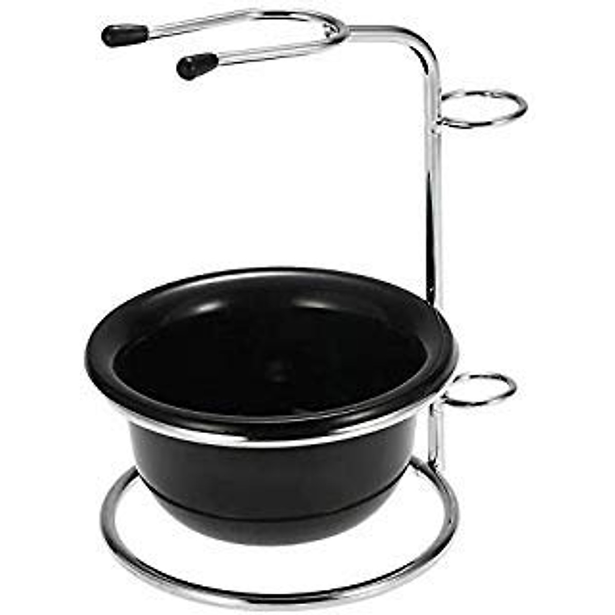 2PCS Universal Heavy Stainless Shaving Brush Stand Holder With Shaving Bowl-The Best Safety Razor Stand