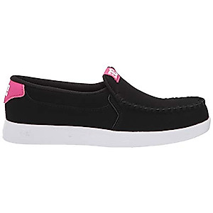 DC Women's Villain 2 Slip On Casual Slipper Skate Shoe, Black/Crazy Pink, 8.5