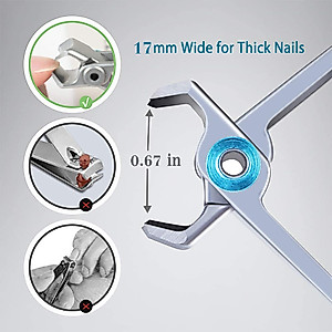 Nail Clippers for Thick Nails - Pretty Diva Wide Jaw Opening Oversized Nail Clippers, Stainless Steel Heavy Duty , Extra Large Toenail Clippers for Seniors Elderly