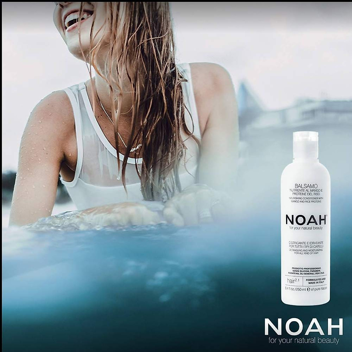 Noah Hair – 1.3 Shampoo with Lavender and 2.1 Nourishing Conditioner with Mango Set – Hair Care for Natural Beauty - 8.5 fl.oz (250 ml) Each