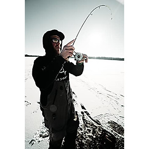 13 FISHING - Tickle Stick - Ice Fishing Rod - Gen 3 - 38" L (Light) - Hole Hopper Rod - 1/16-1/8oz - PC2 Flat-Tip Blank - TS3-38L Black