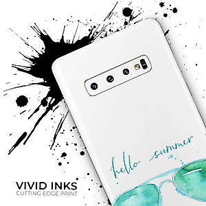 DesignSkinz Hello Summer Sunglasses Protective Vinyl Decal Wrap Skin Cover Compatible with The Samsung Galaxy S20 (Screen Trim & Back Glass Skin)