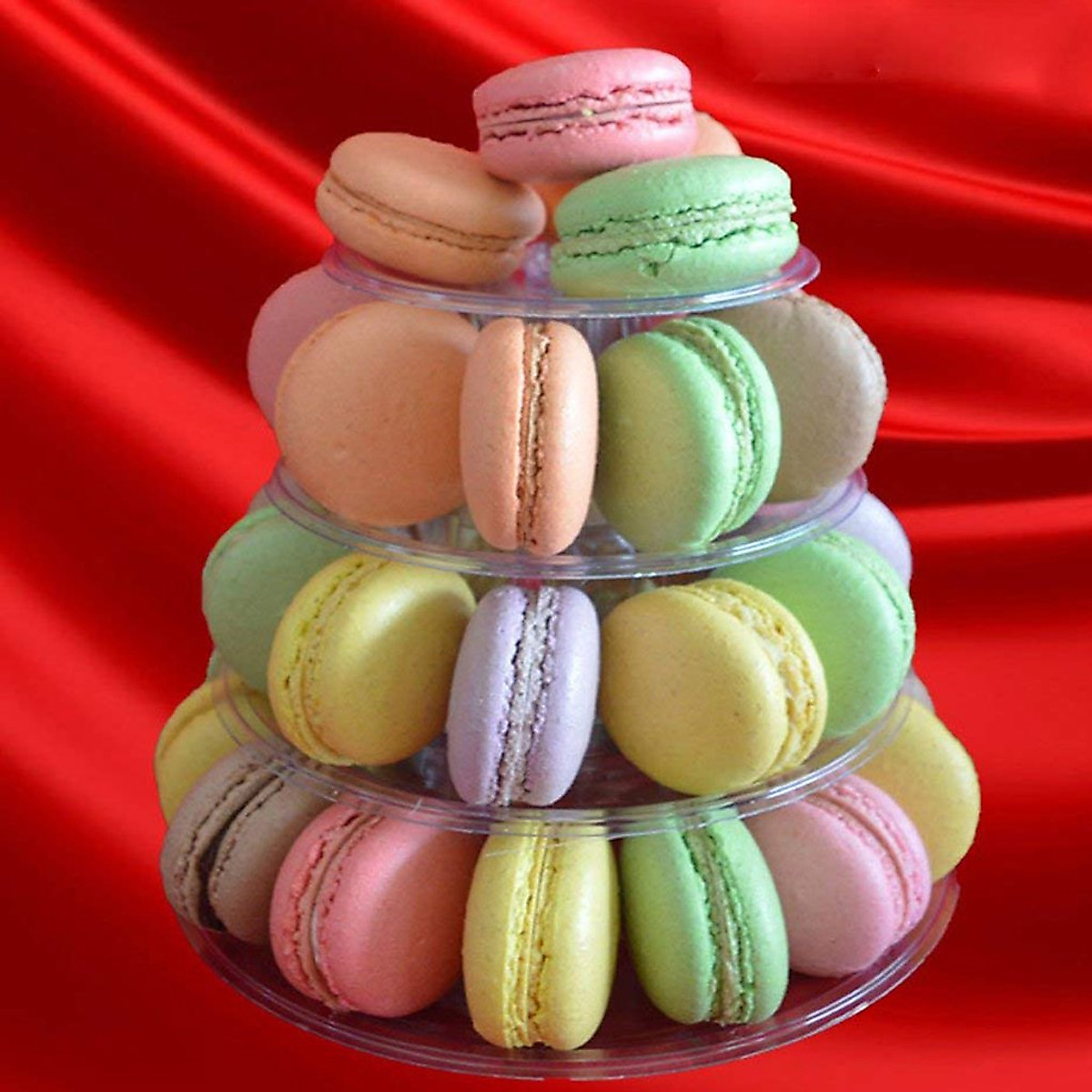 SM SunniMix 2pcs Tier Lightweight Macaron Tower Display Carrying Case
