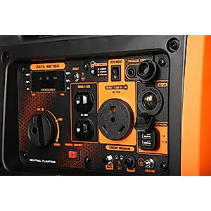 WEN 56450iX Dual Super Quiet 4500-Watt RV-Ready Portable Inverter Generator with Fuel Shut-Off and CO Watchdog Black