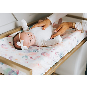 Premium Knit Diaper Changing Pad Cover"Bloom" by Copper Pearl