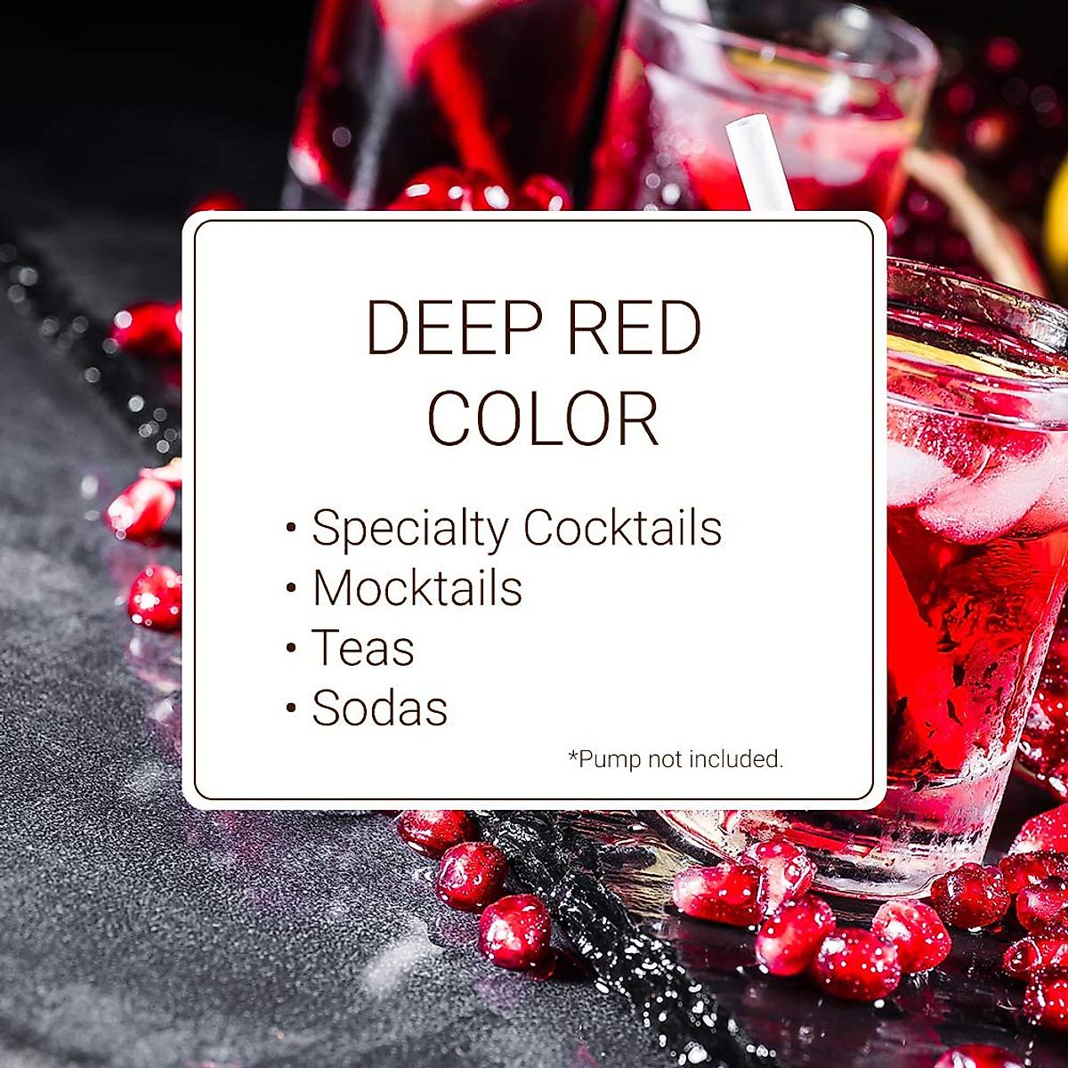 Monin - Pomegranate Syrup, Tart and Sweet, Great for Cocktails and Teas, Gluten-Free, Non-GMO (1 Liter)