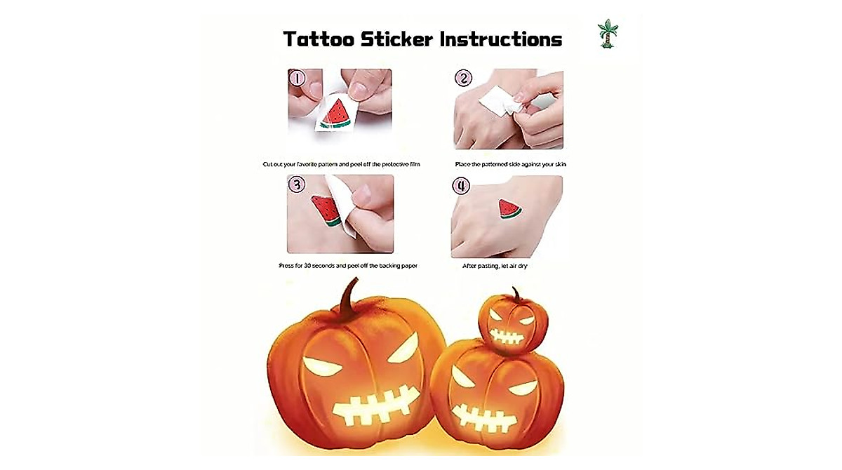 Realistic Halloween Prank Temporary Tattoo Stickers
