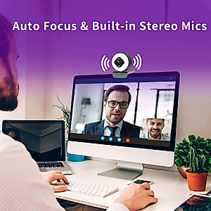 Angetube Streaming Webcam 1080P with Ring Light - HD Web Camera with Digital Zoom Autofocus for Computer PC Laptop Mac 962 USB Web Cam for Gaming Xbox Google Meet