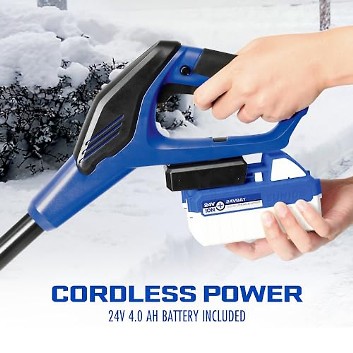 Snow Joe 24V-SS13-TV1 24-Volt IONMAX Cordless Snow Shovel Bundle, (w/ 4.0-Ah Battery, Charger, Cover, Ice Dozer, and Extended Warranty)