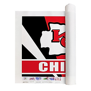 Kansas City Diamond Painting Football Kits for Adults 5D DIY Round Full Drills Diamond Art for Home Wall Decor 12x16 inches