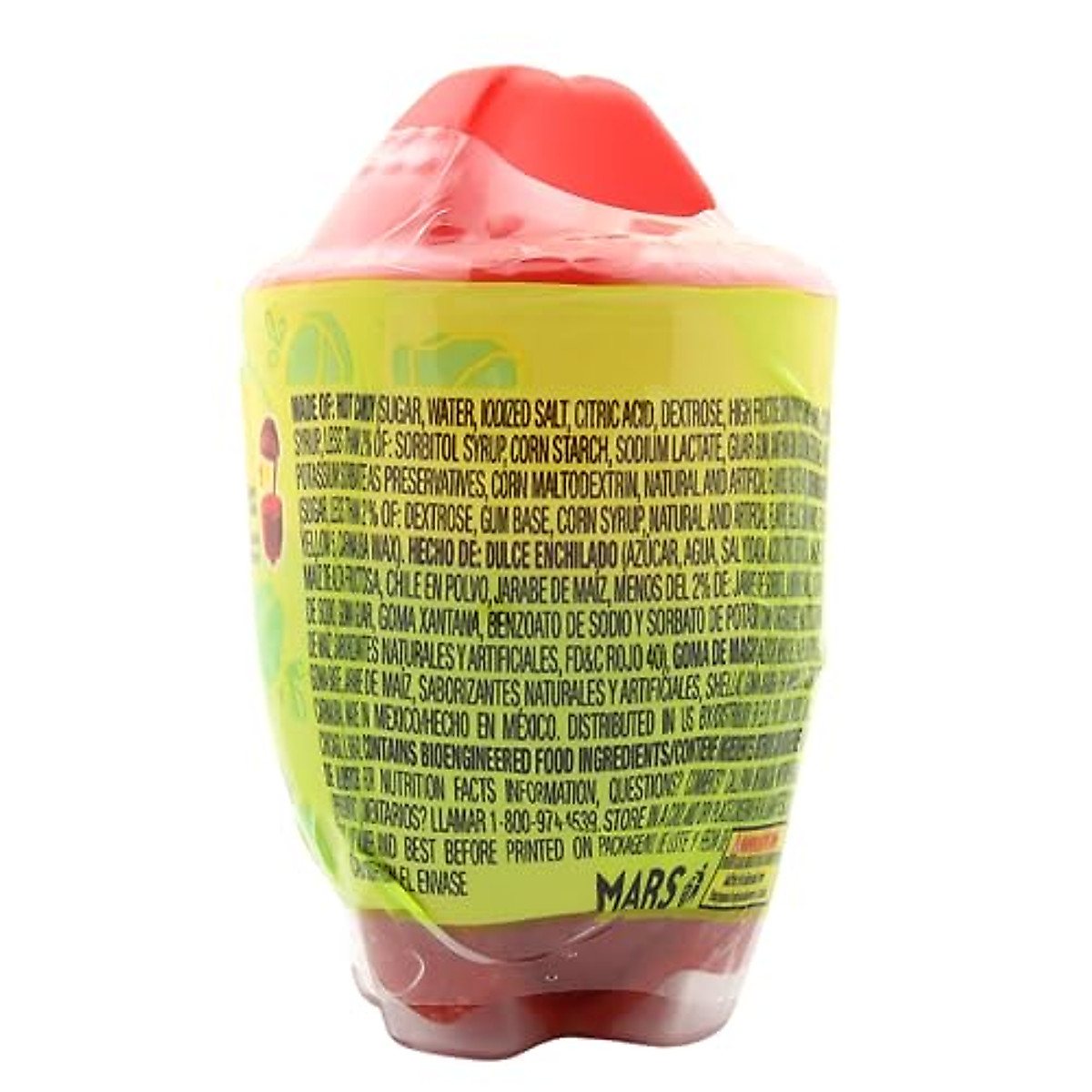 Spicy Mexican Candy, Hot Lemon Flavored Soft Paste with Gumball, Resealable Lid, 1.06 Ounces (Pack of 5) Lollipop Swirl Sticker Included