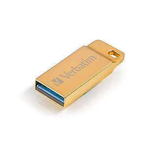 Verbatim 64GB Metal Executive USB 3.0 Flash Drive - Gold