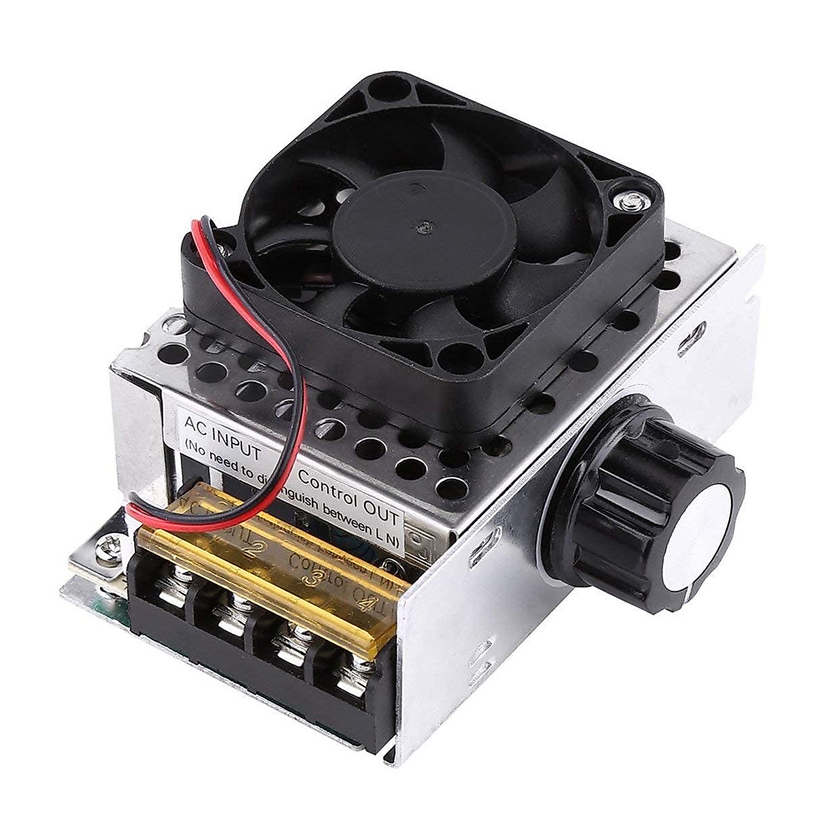 SCR Electric Voltage Regulator Dimmer Temperature Controller Motor Speed Controlling Module Board With Cooling Fan (110V AC 4000W )