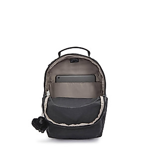Kipling Women's Seoul Small Backpack, Durable, Padded Shoulder Straps with Tablet Sleeve, School Bag, Black Noir