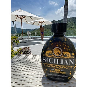 The Sicilian 200X Black Bronzer Dark Tanning Lotion Indoor Tanning Beds & Outdoor Bronzing Sun Tan Lotion