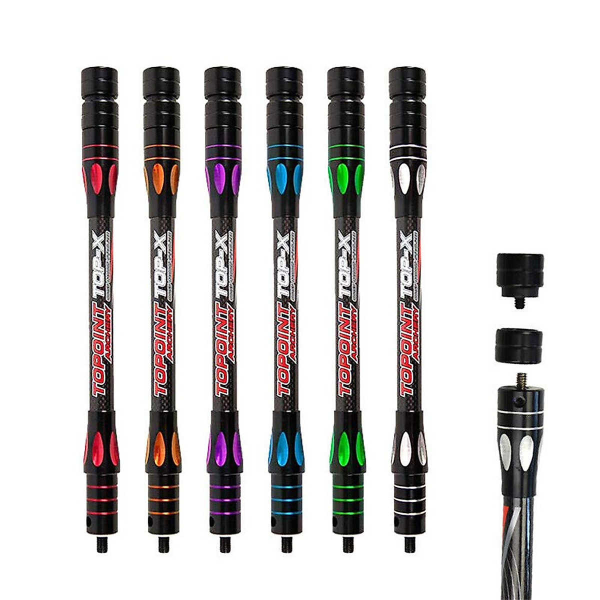 HNZMDY 10 Inch 12 Inch 15 Inch Archery Bow Stabilizer Balance Bar Rod Side Rod Carbon Fiber Stabilizer Dampen Weight for Compound Bow Recurve Bow Accessory (Blue, 10 inch)