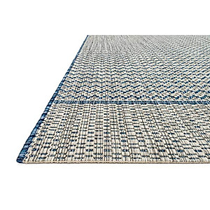 Loloi Isle Collection Indoor/Outdoor Area Rug, 3 ft 11 in x 5 ft 10 in, Grayblue