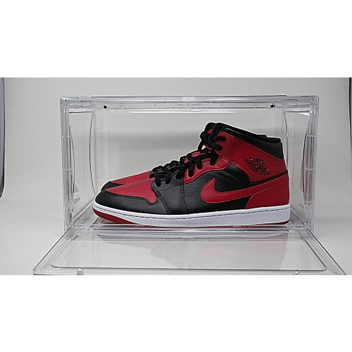 Proof Culture | Premium Shoe Storage Box, Clear Plastic Stackable Shoe Organizer for Closet, Space Saving Foldable Shoe Sneaker Containers Bins Holders (Large)