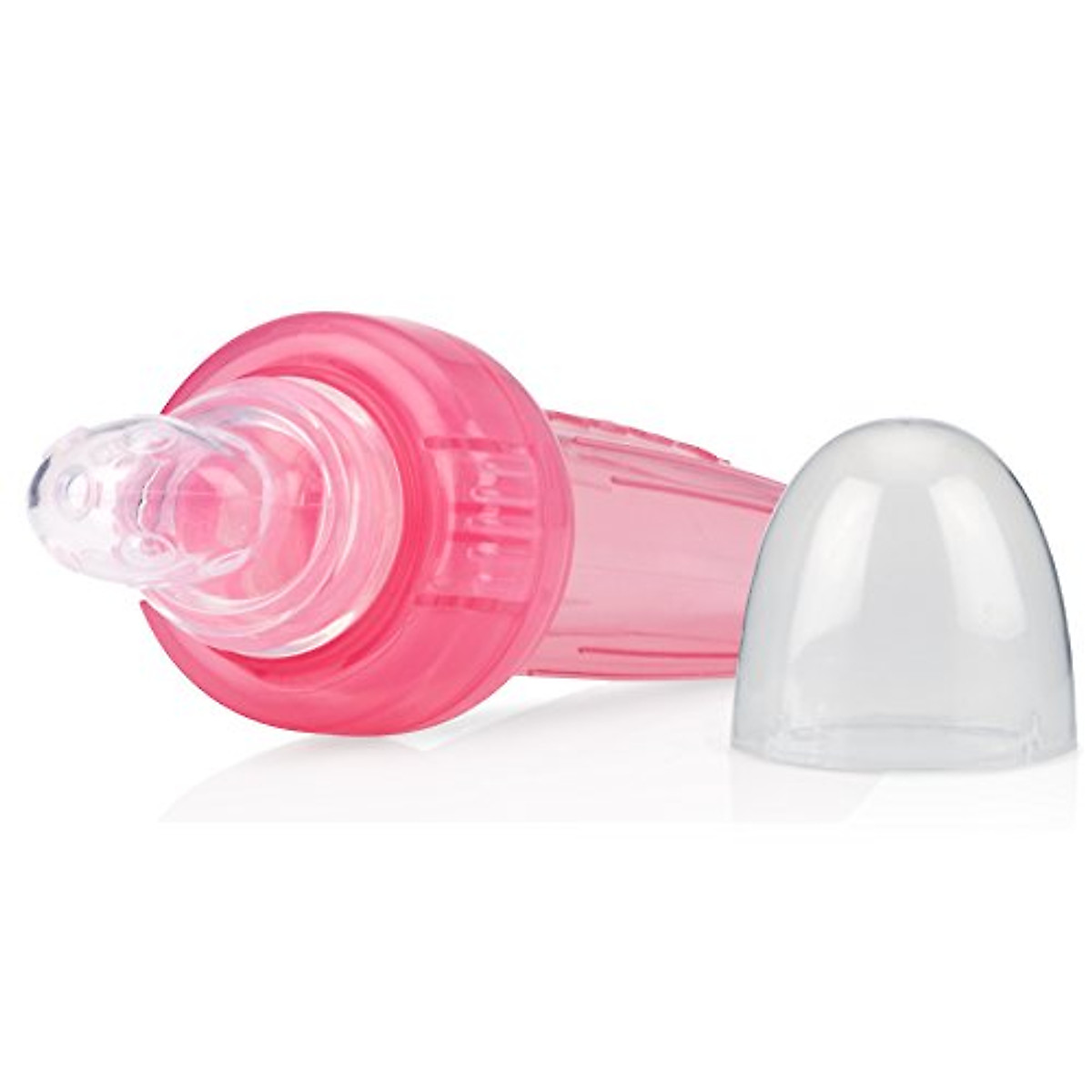 Nuby EZ Squee-Z Silicone Self Feeding Baby Food Dispenser, 1 Count (Pack of 1) - Aqua/Pink/Green, Colors May Vary