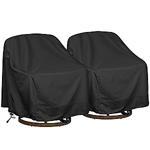 Outdoor Swivel Lounge Chair Cover 2 Pack, Fits to (39" W X 37" D X 38" H) Lawn Patio Chairs, 420D Tear-Resistant, UV Resistant, Waterproof for Furniture Covers