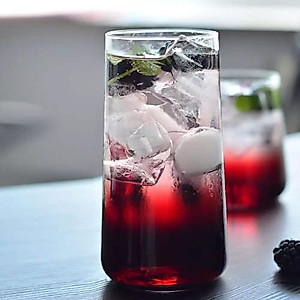 Krosno Tall Water Juice Drinking Glasses | Set of 6 | 18.3 oz | Avant-Garde Collection | Highball & Tumbler Crystal Glass | Perfect for Home, Restaurants and Parties | Dishwasher Safe