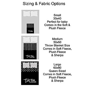 Pink Bow Skull Personalized Throw Blanket