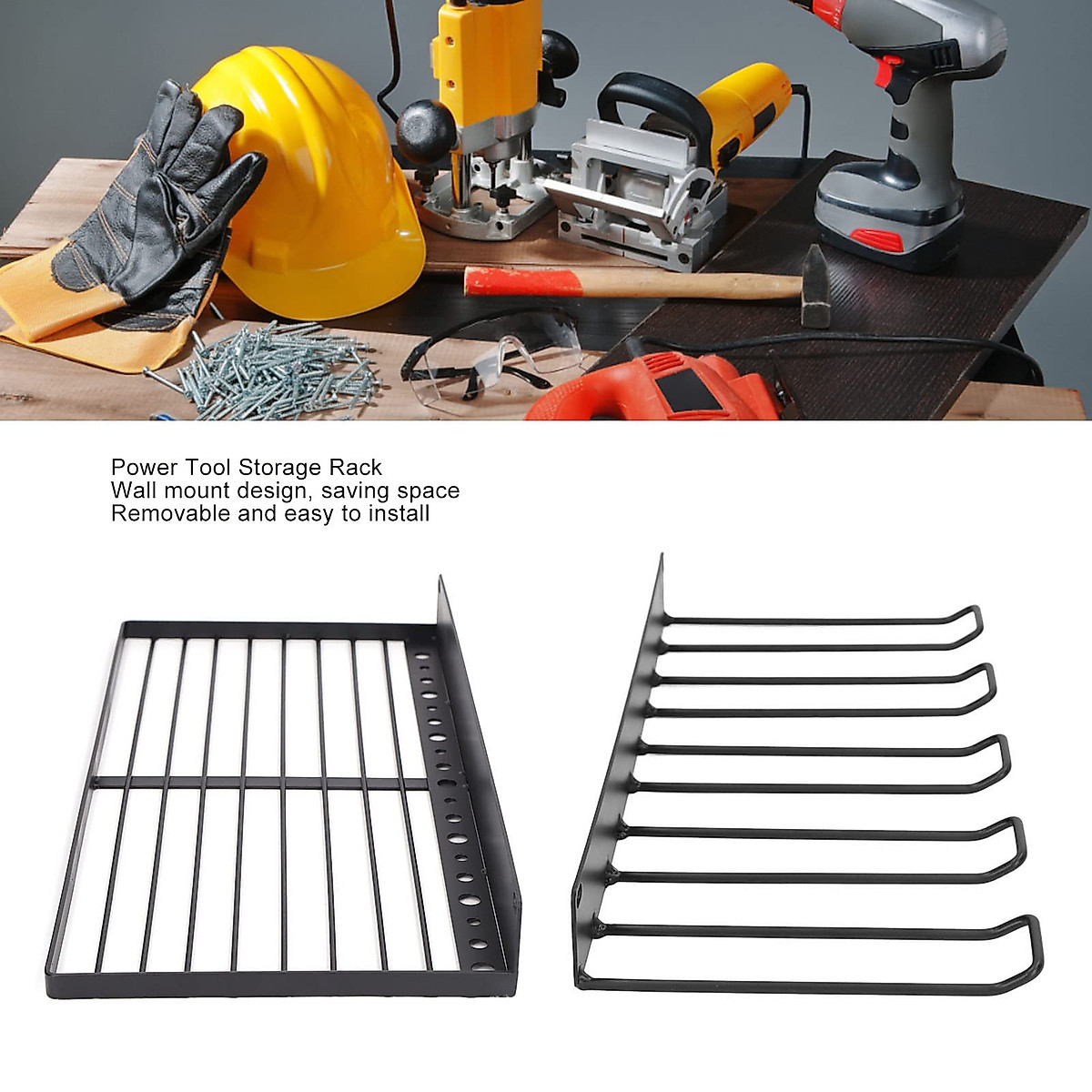 Power Tool Organizer Tool Hanging Organizer Alloy Steel Suspended Storage Rack for Utility Storage Rack for Cordless Drill